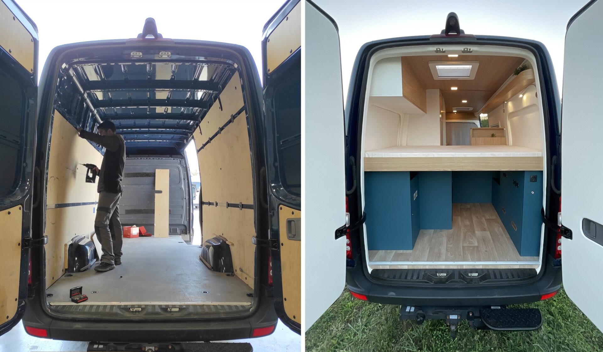 mercedes sprinter aménagé sur-mesure pour deux