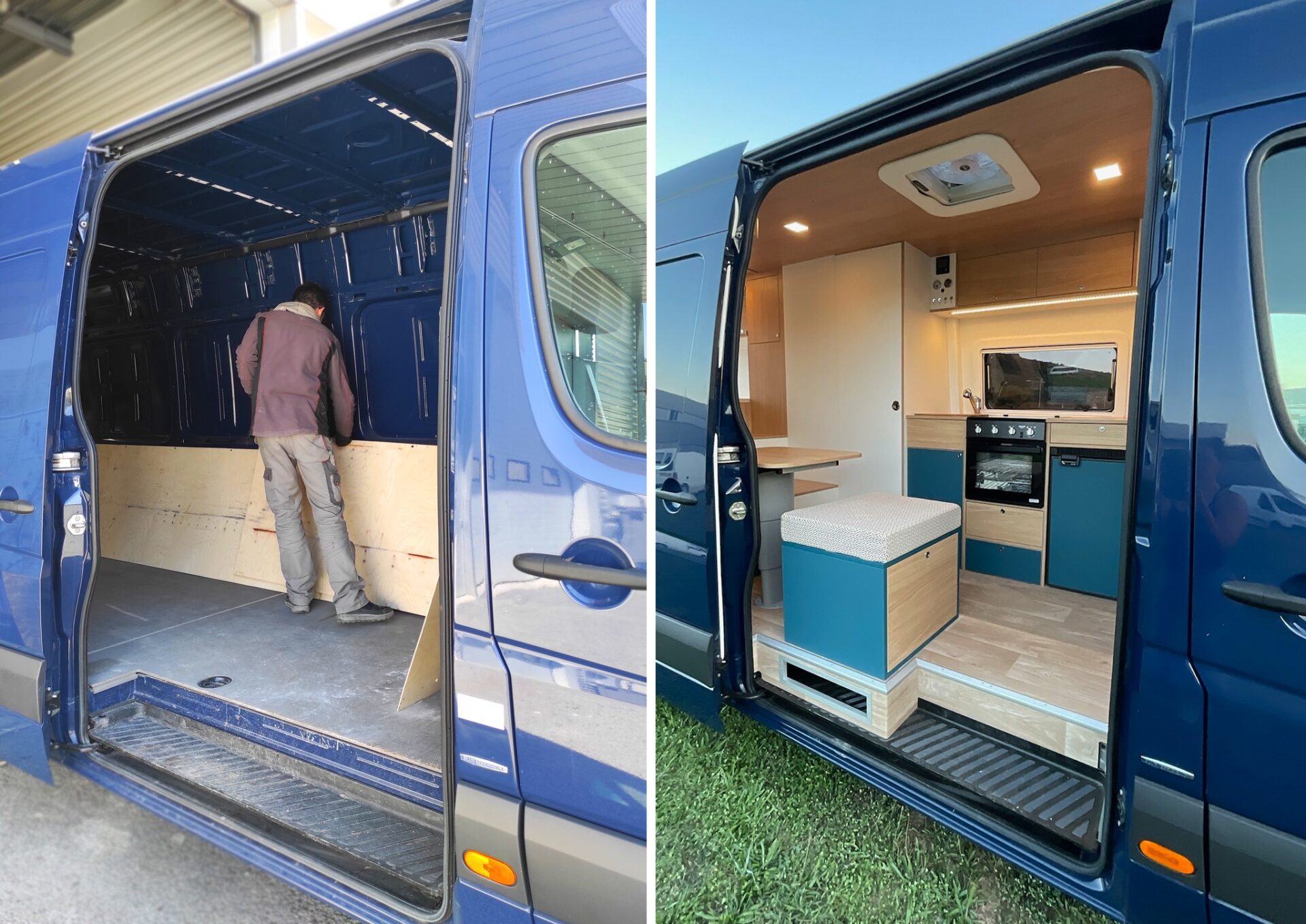 mercedes sprinter aménagé sur-mesure pour deux